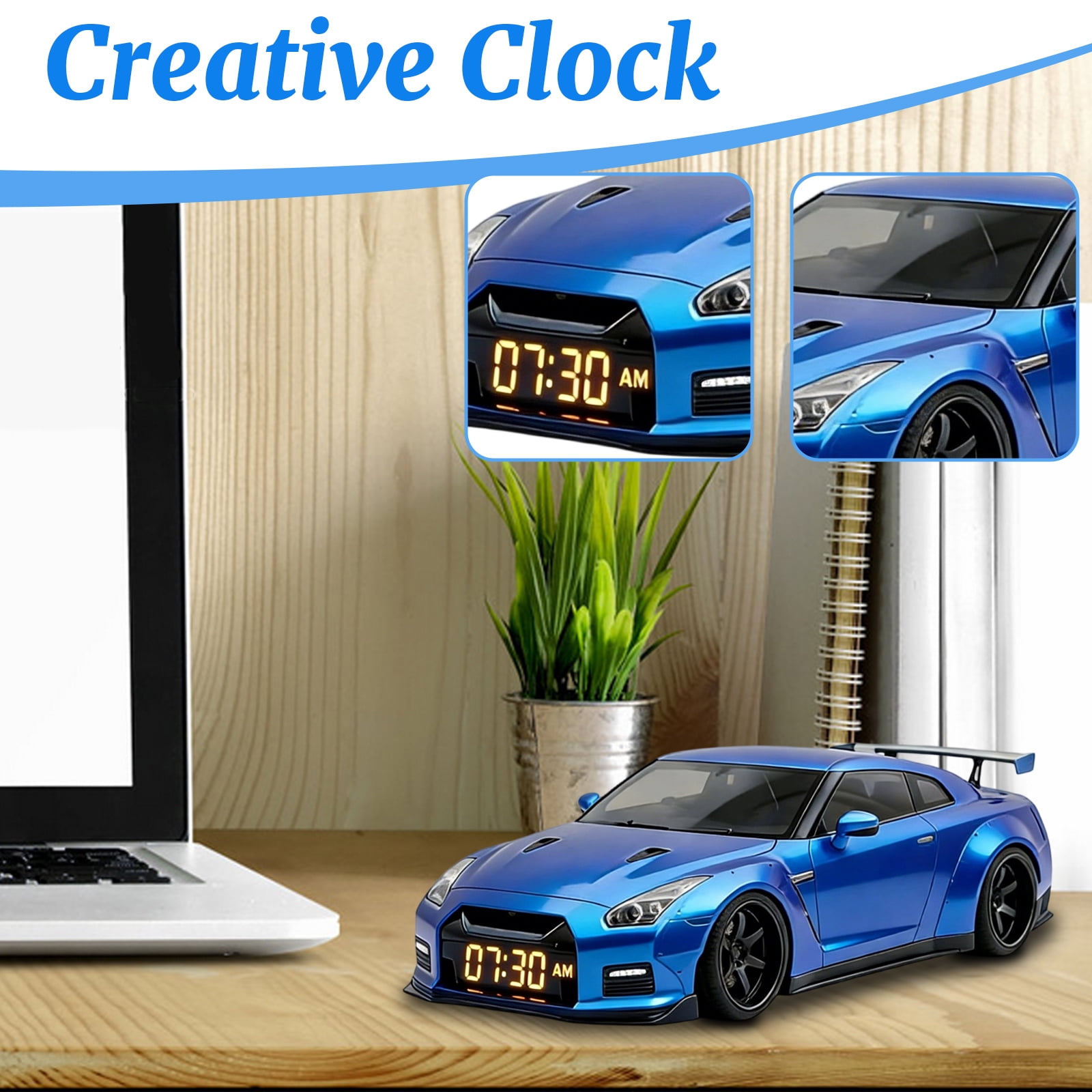 2026 Hypercar Alarm Clock, Realistic Engine & Light Effects, Sports Car ...