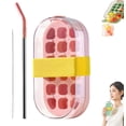 2026 Ice Cube Bottle With Straw,Cup With Built-In Ice Tray,Portable ...