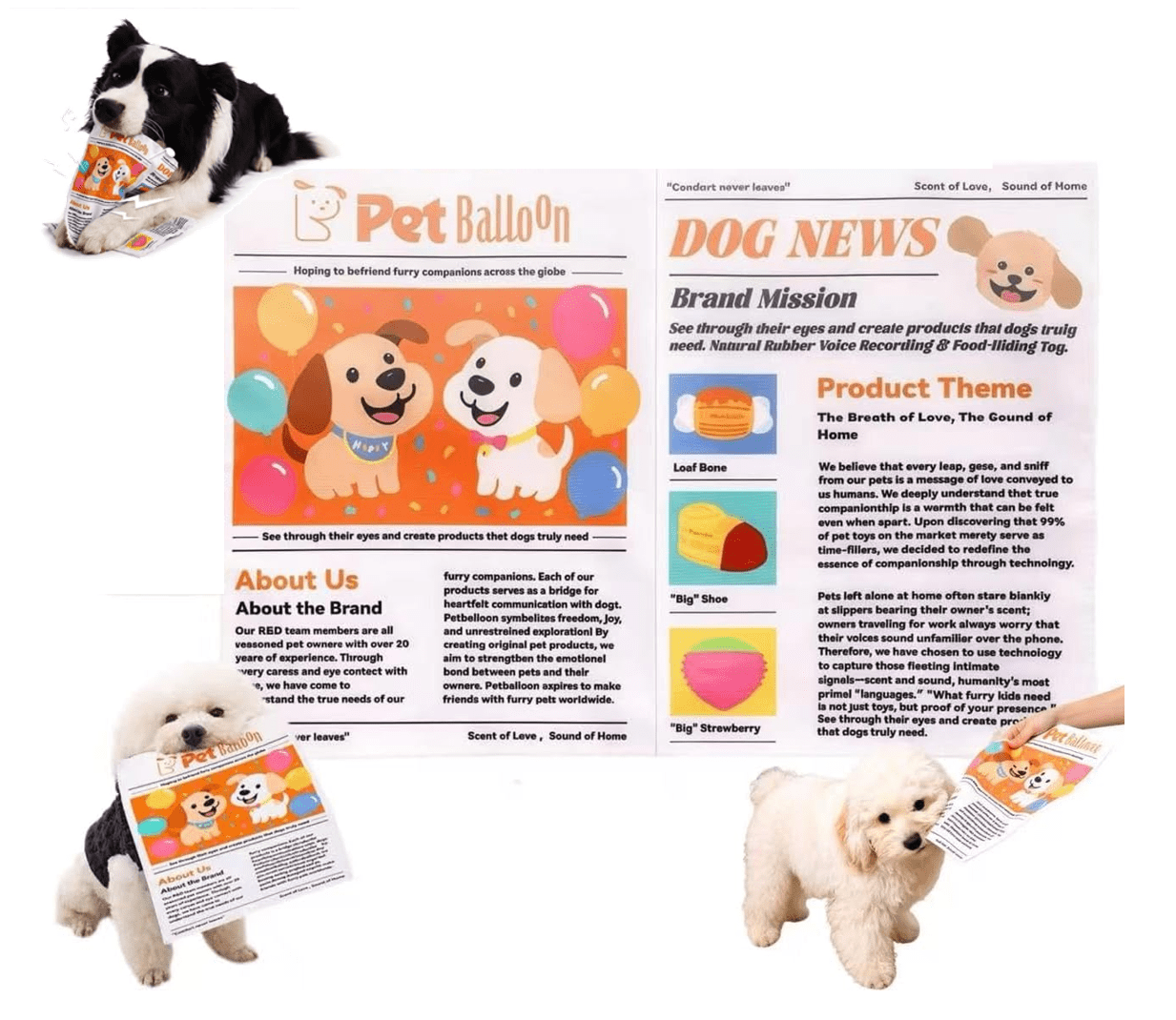 2026 Indestructible Newspaper Dog Toy, Interactive Crinkle Dog Toy ...