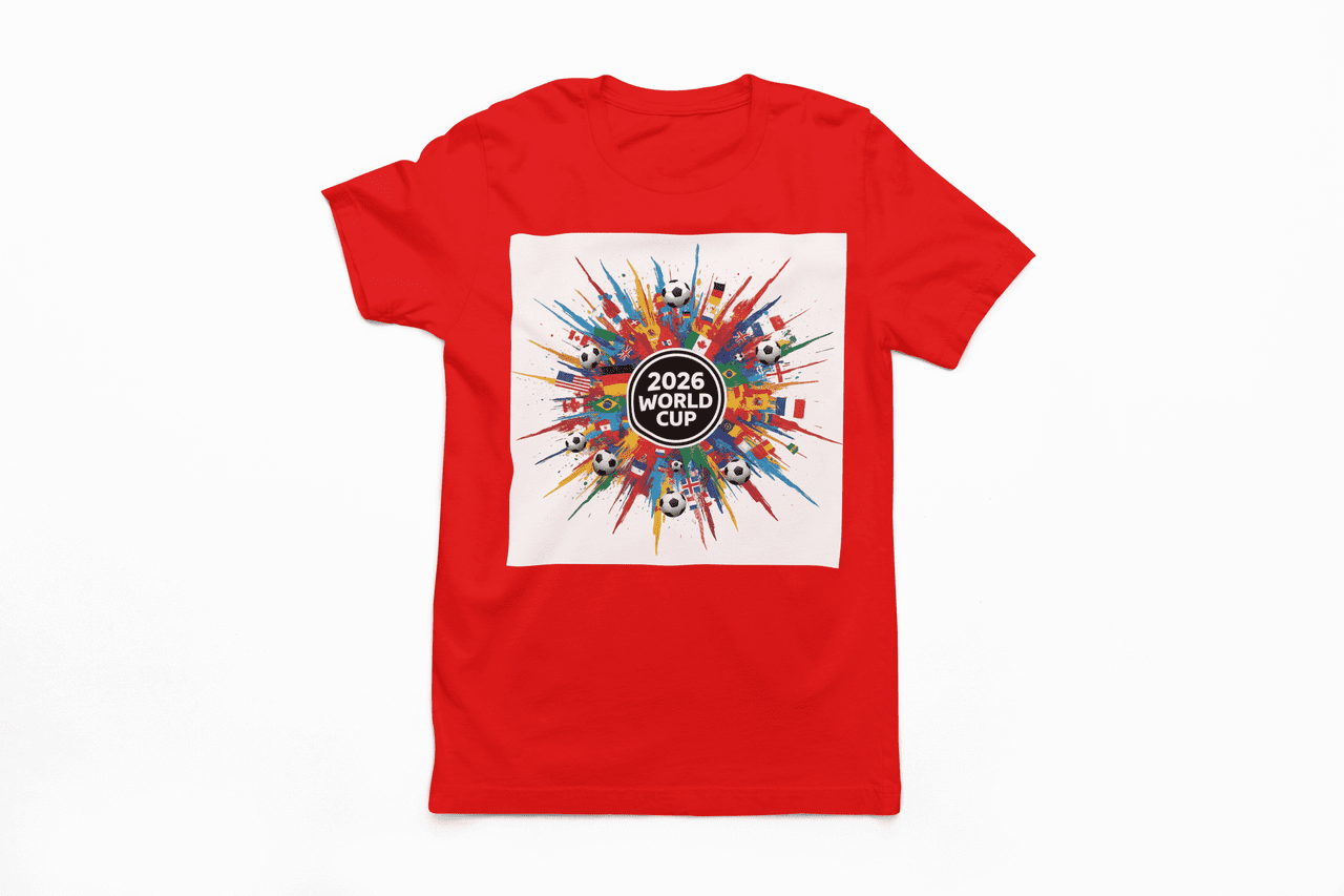 2026 International Soccer Fan Graphic T-Shirt Color Splash Football ...