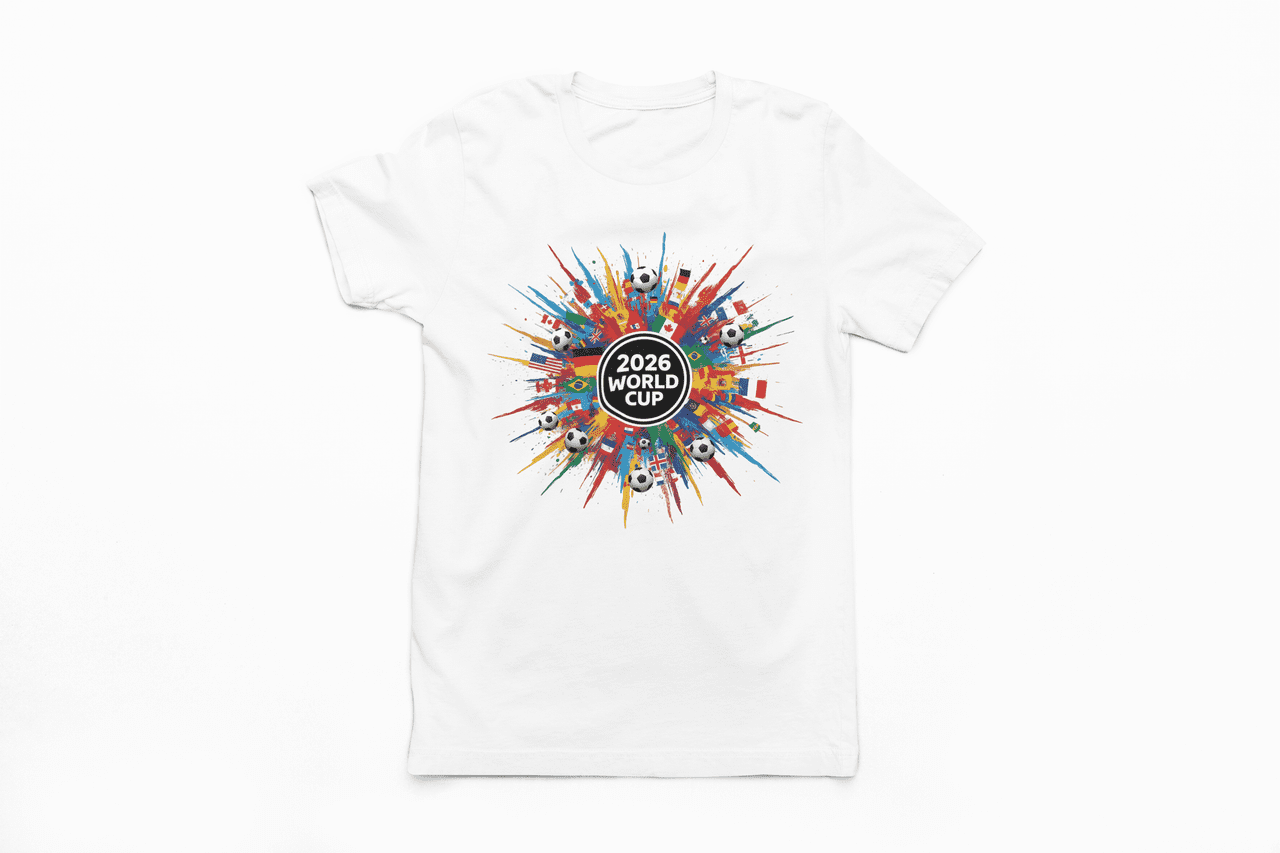 2026 International Soccer Fan Graphic T-Shirt Color Splash Football ...