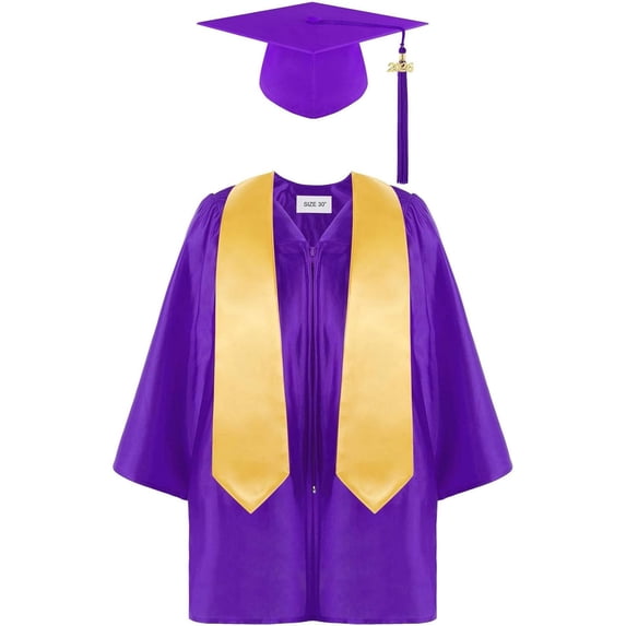 2026 Kindergarten & Preschool Shiny Graduation Gown Set – Unisex ...