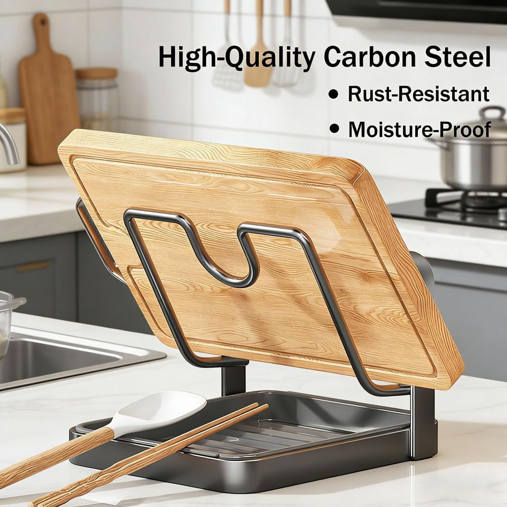 2026 Kitchen Pot Lid Storage Rack With U-Shaped Vertical Slots, Rust ...