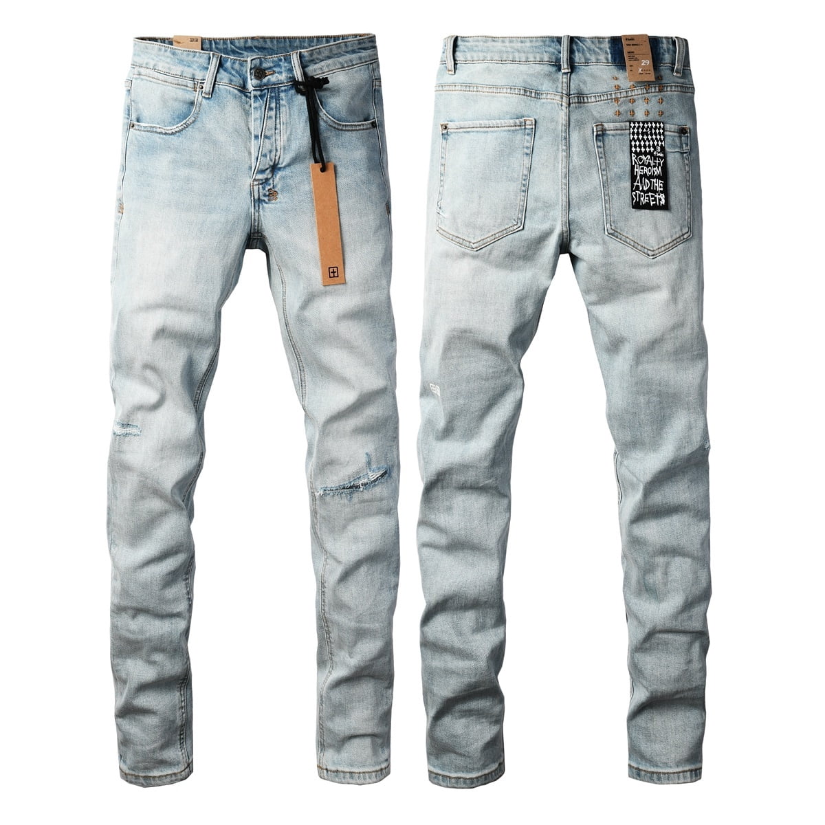 2026 Ksubis Jeans brand Jeans Men's Jeans Casual Comfort Holes ...