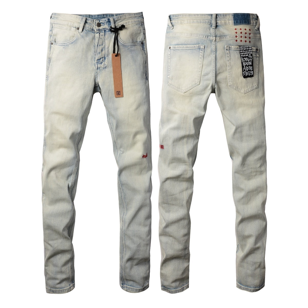 2026 Ksubis Jeans brand Jeans Men's Jeans Casual Comfort Holes ...