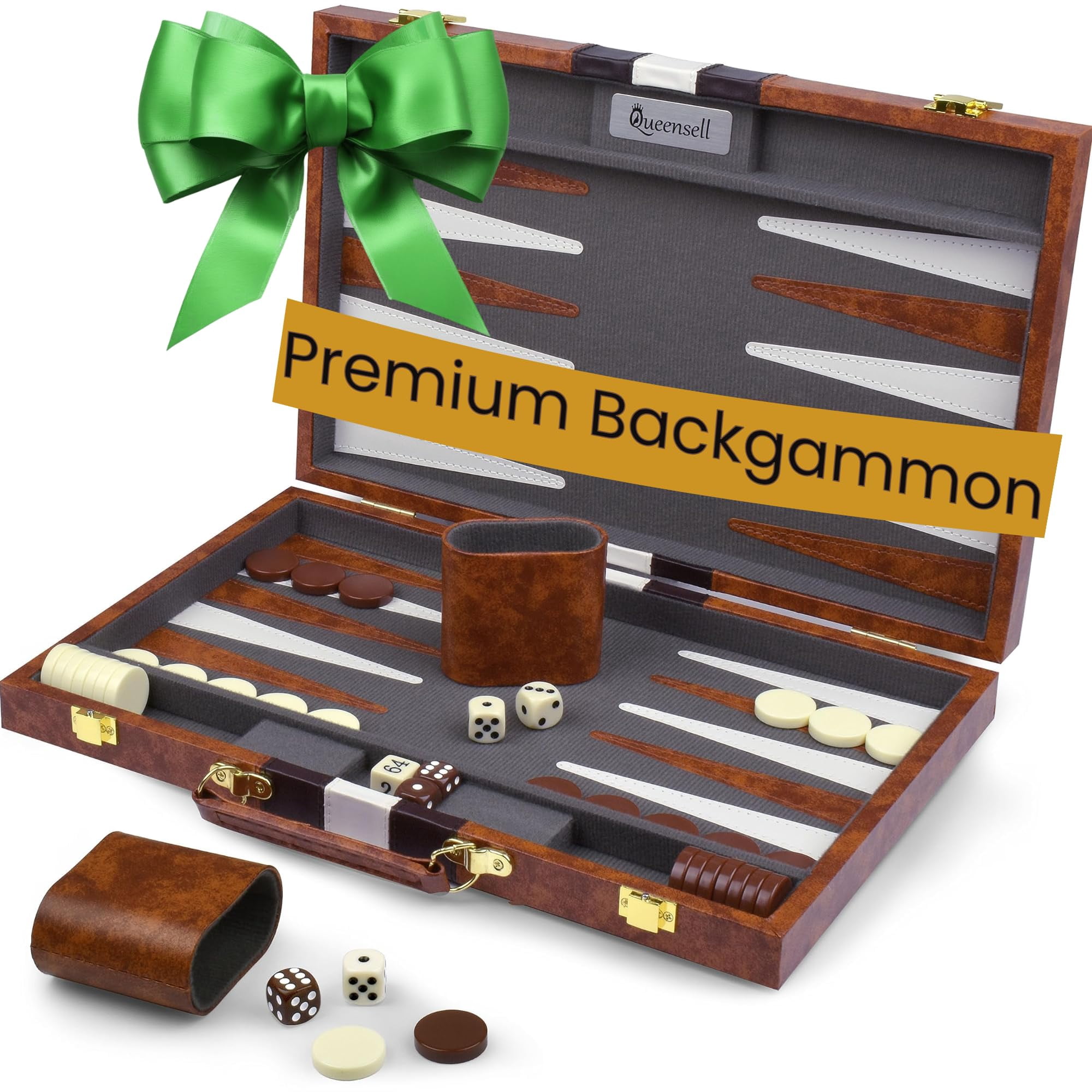 2026 Large Backgammon Sets for Adults, Deluxe Leather Like Case, Felt ...
