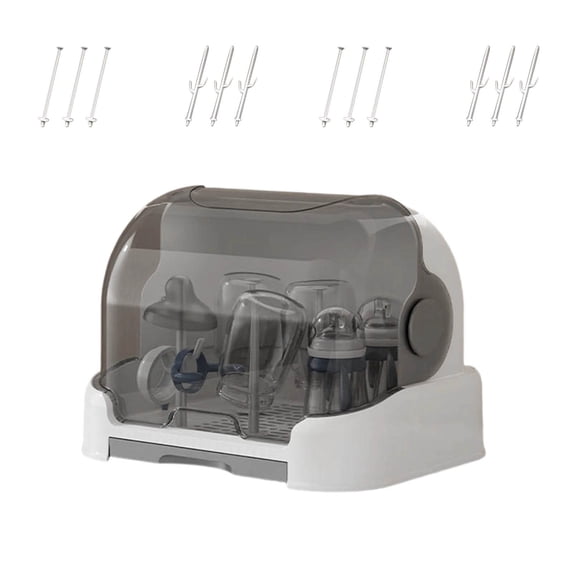 2026 Large Organizer With Cover ＆ Removable Drain Tray Portable Drying ...