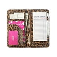 2026 Latest 5x9 Inch Leopard Print Server Wallet, Magnetic Closure ...