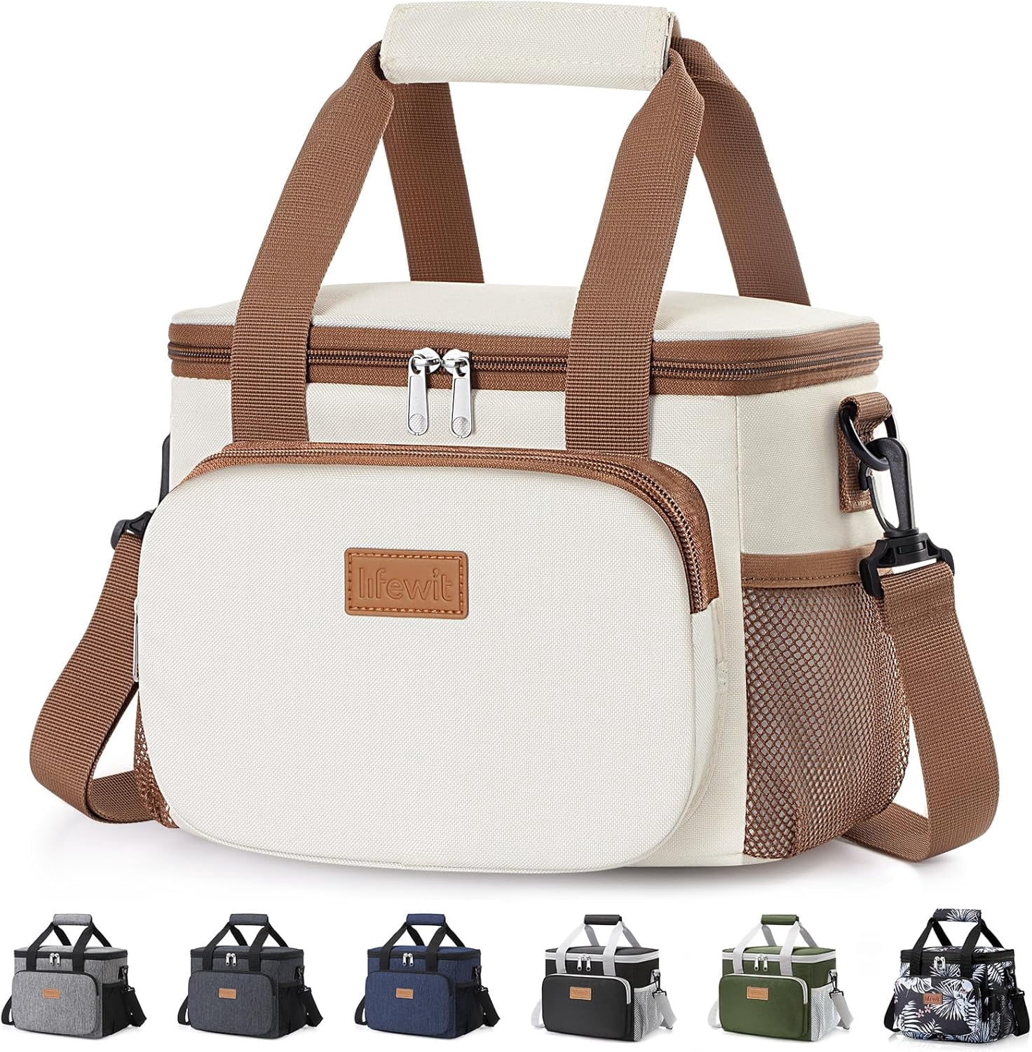 2026 Latest Beige 9 L Insulated Cooler Lunch Tote Bag, 12-Can Portable ...