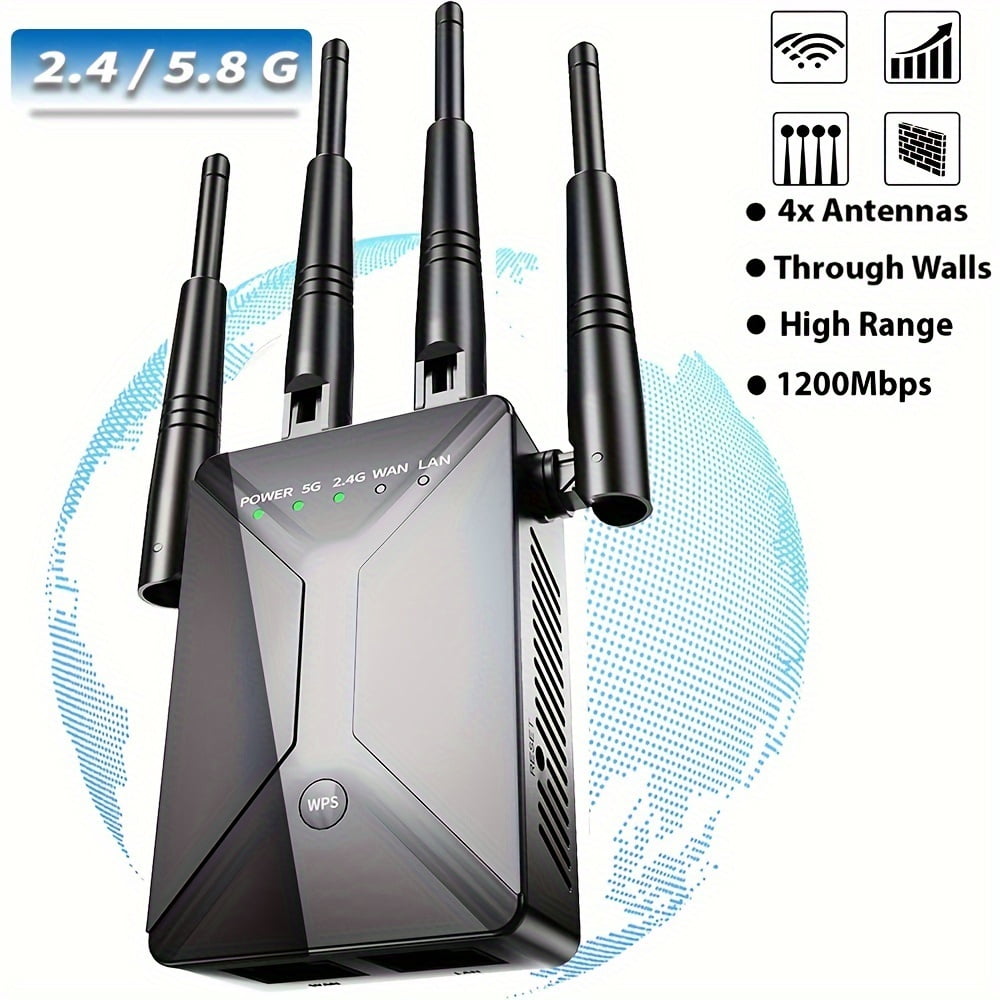 2026 Latest WiFi Extender, Dual Band 5G/2.4G Up to 89% Faster, 1200m ...