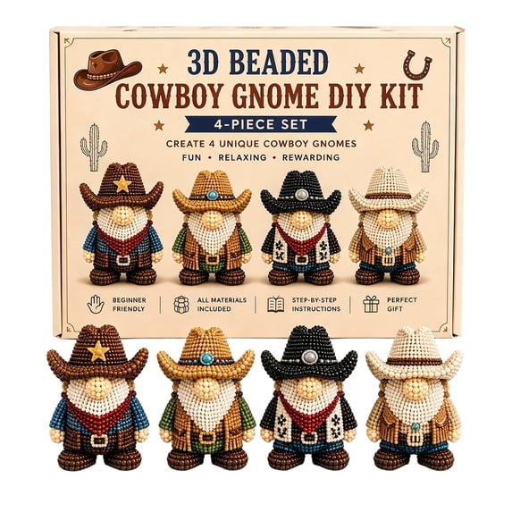 2026 Limited Edition 3D Beaded Gnome DIY Kit, 4 Gnome Designs 3D Beaded ...