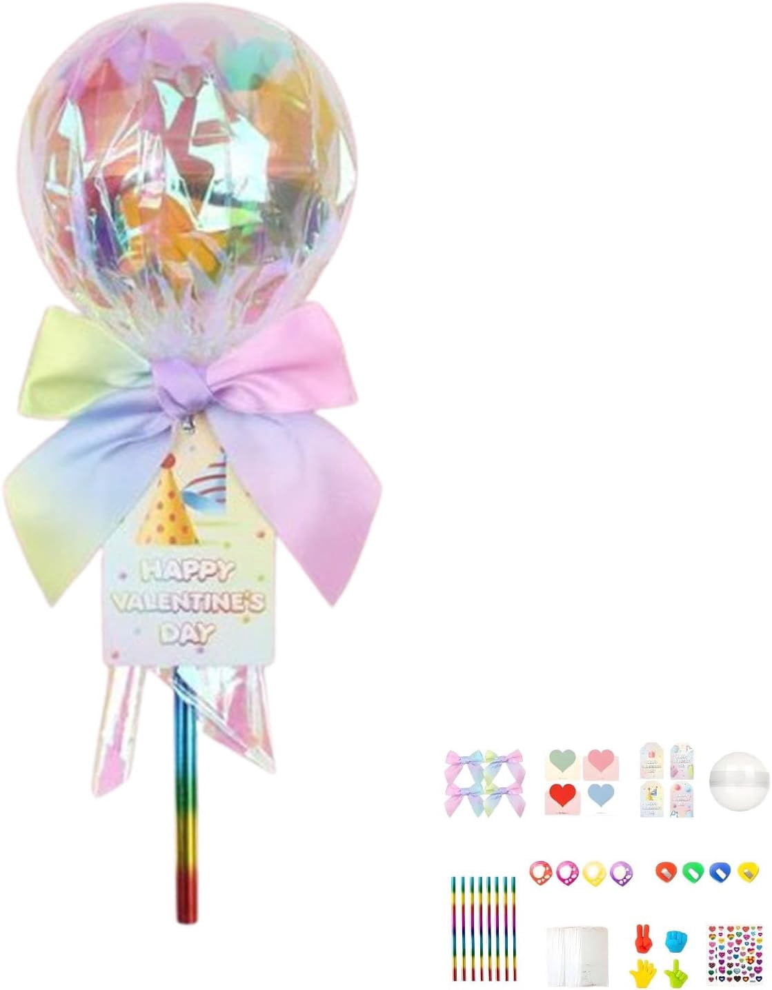 2026 Lollipop Valentine Kit, 24 Pack Valentines Day Gifts Giant Lolly ...