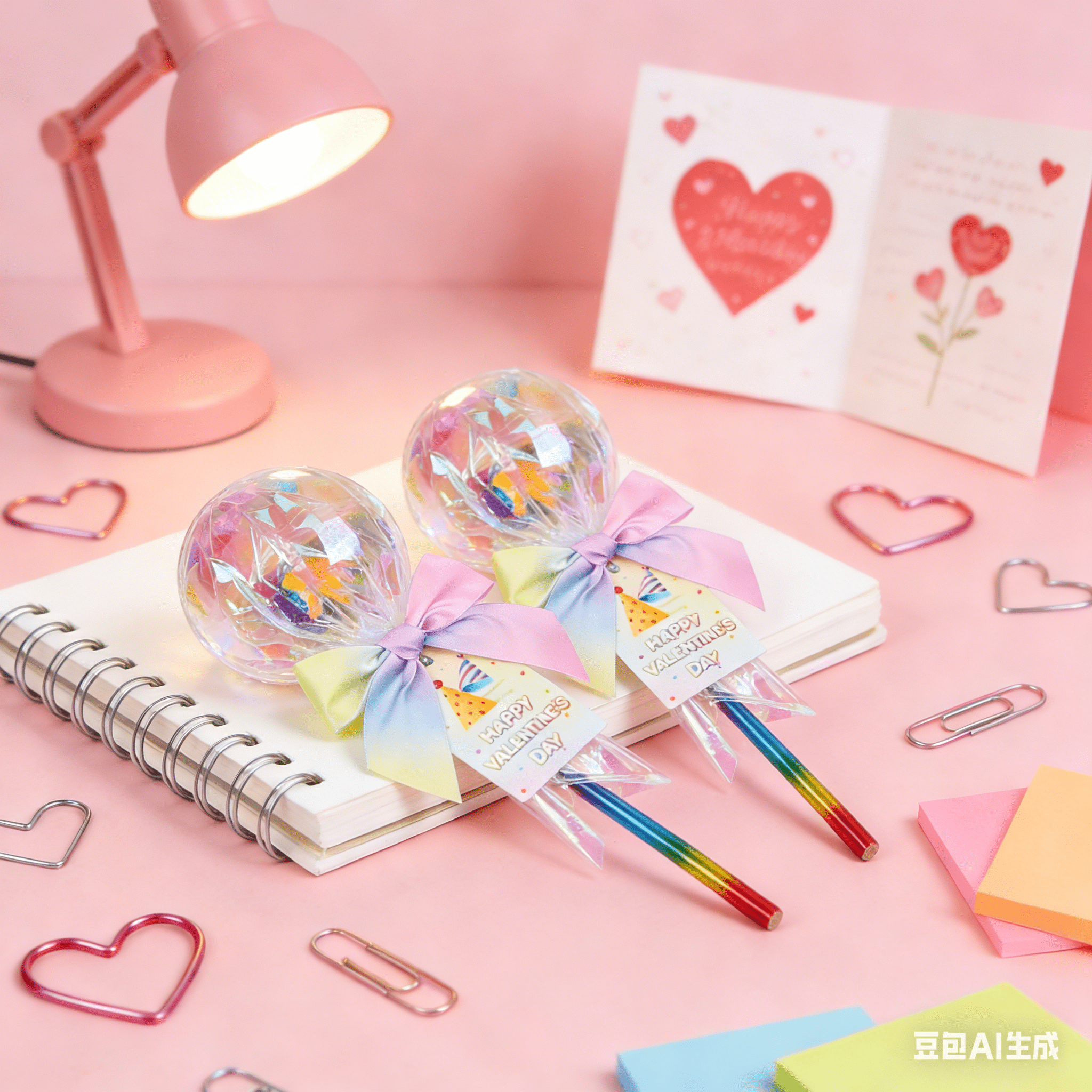 2026 Lollipop Valentine Kit, Giant Lollipop Student Gift Set, 24 Pack ...