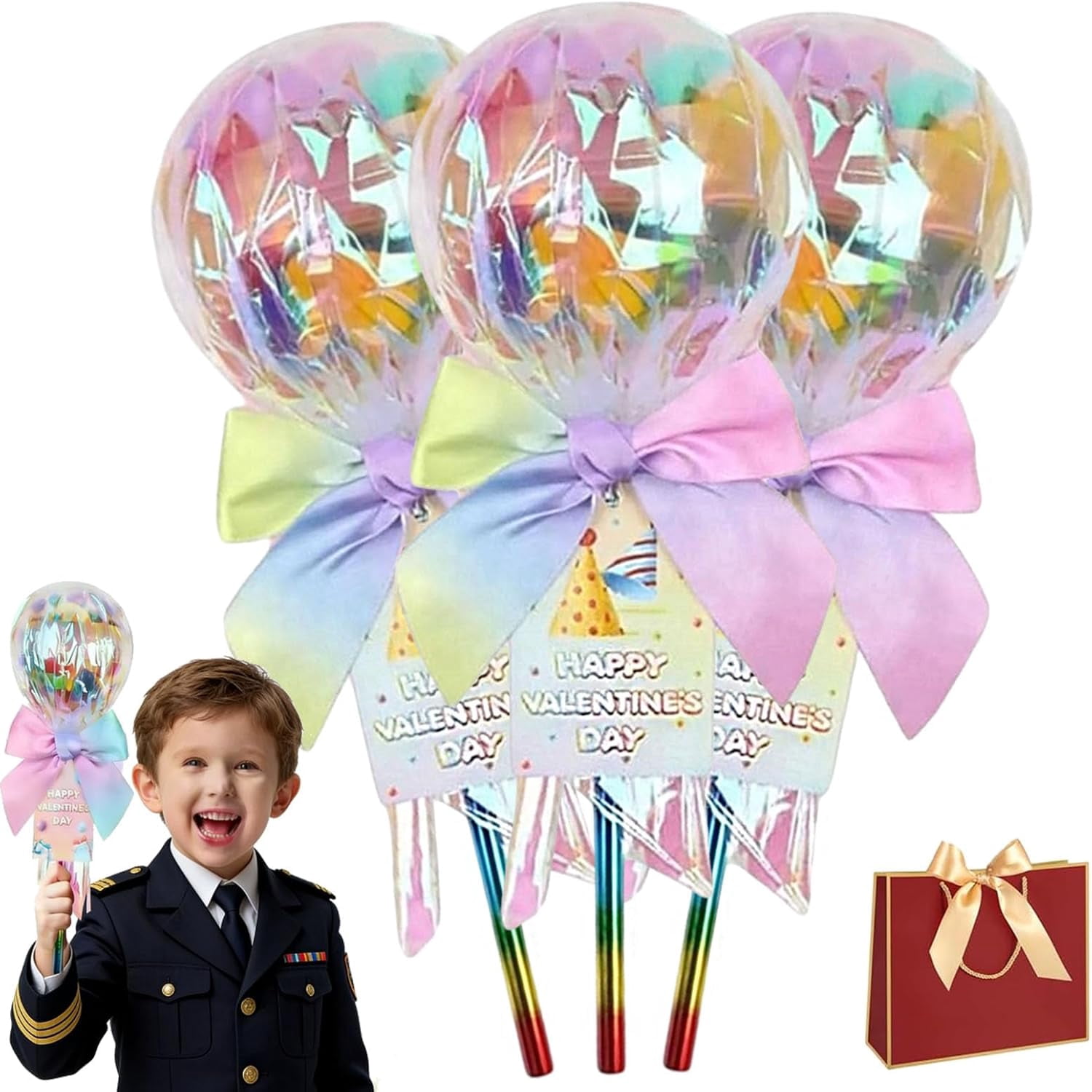 2026 Lollipop Valentine Kit,Lollipop Class Favor Kits,24 Pack Giant ...