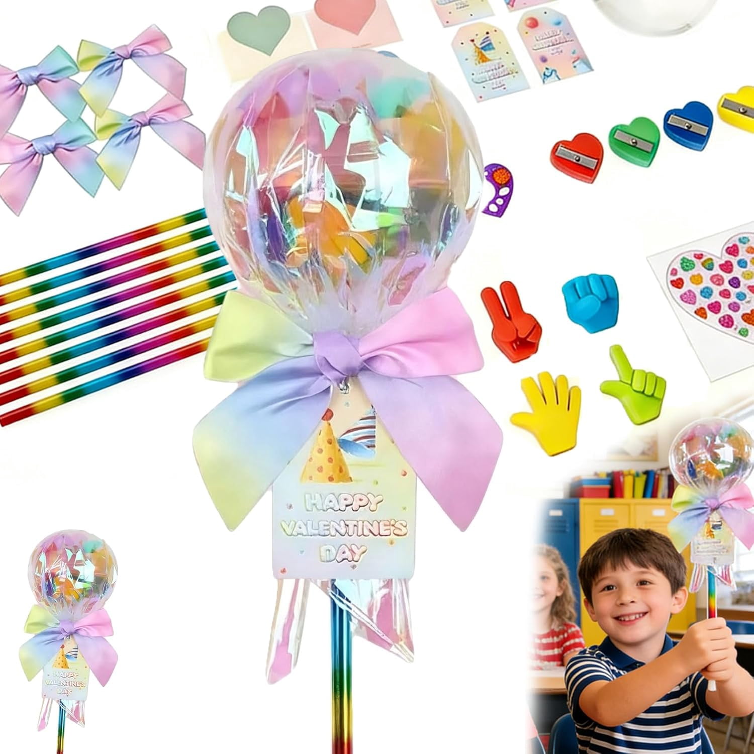 2026 Lollipop Valentine Kit, Valentines Day Gifts Giant Lollipop ...