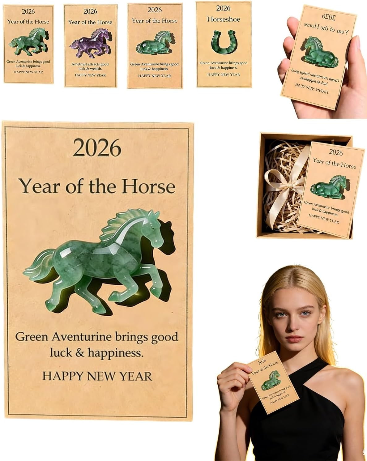 2026 Lucky Crystal Horse Figurine - Animal Decor, Symbol of Strength ...