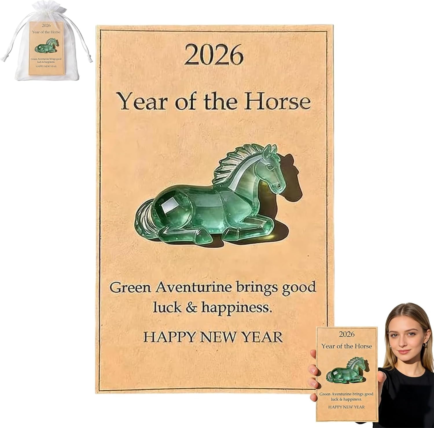 2026 Lucky Crystal Horse — a Symbol of Strength & New Beginnings, Clear ...