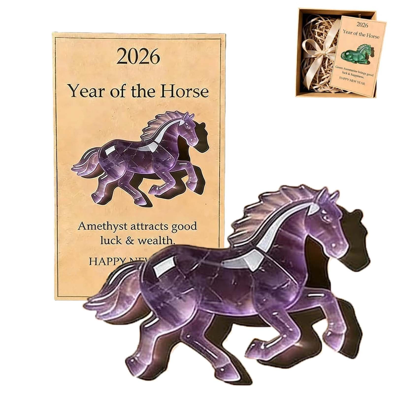2026 Lucky Crystal Horse,a Symbol of Strength & New Beginnings, Lucky ...