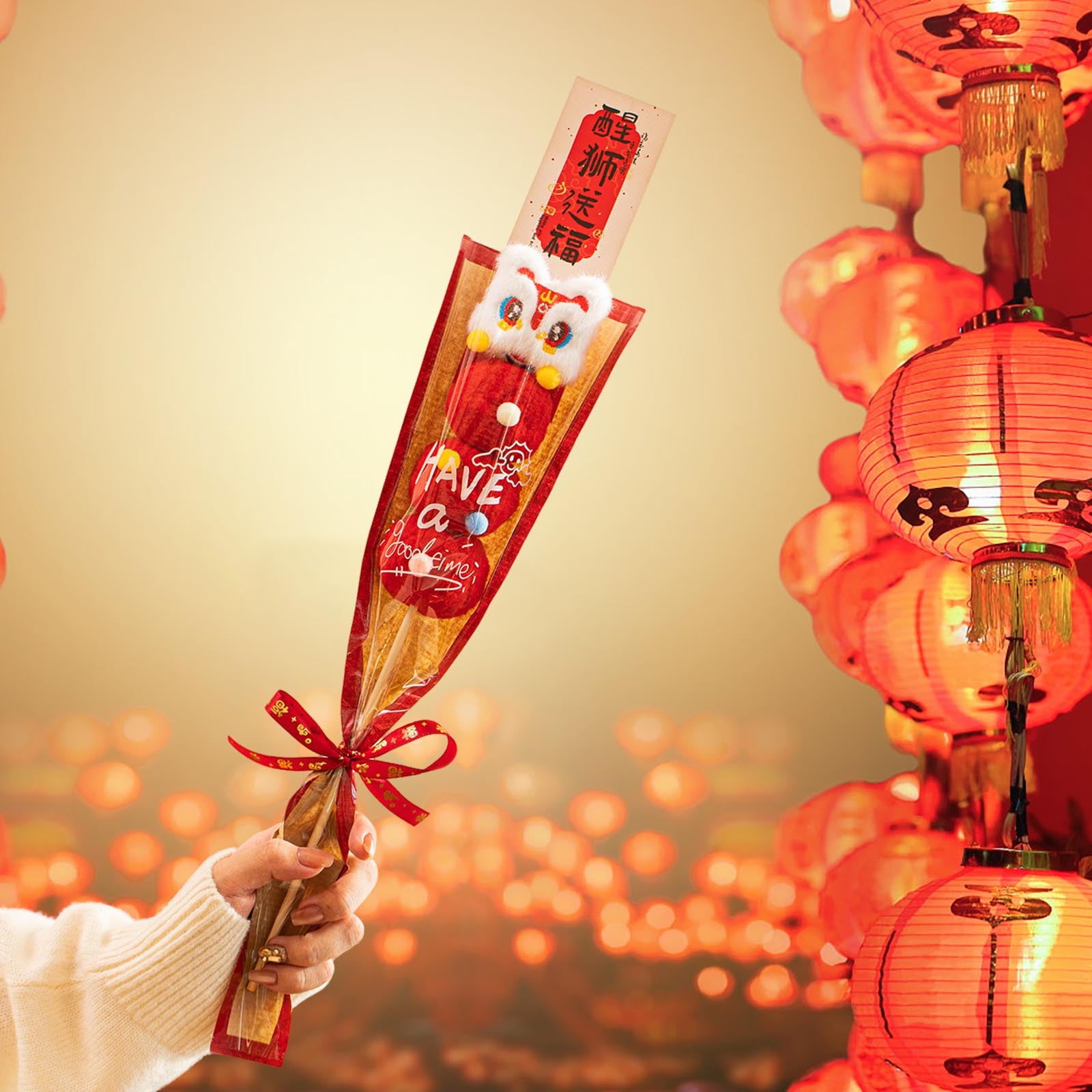 2026 Lunar New Year Candied Skewer Photo Prop – Soft Plush Festive ...