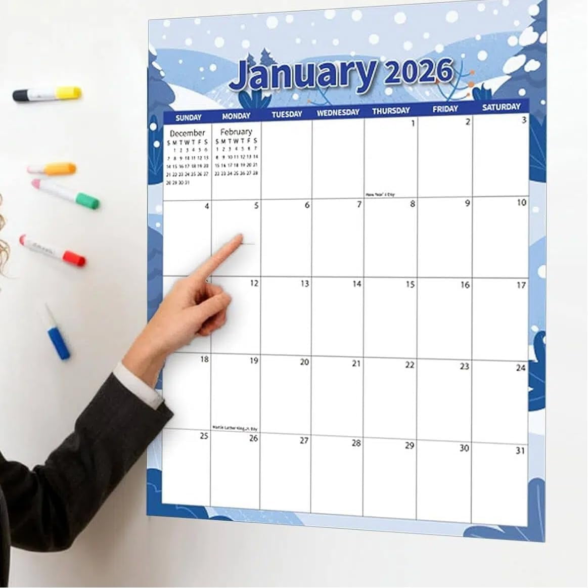 2026 Magnetic Calendar for Refrigerator, 14.5" x 11.5" Large Monthly ...