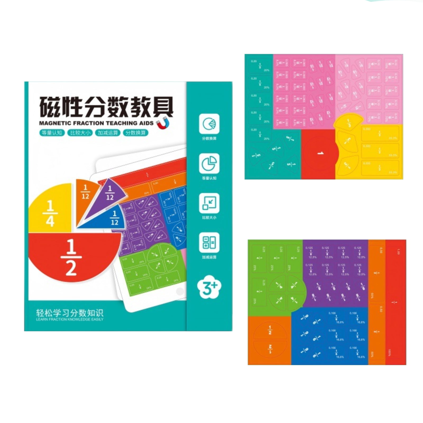 2026 Magnetic Fraction Demonstration Book,103pcs Magnetic Fraction ...