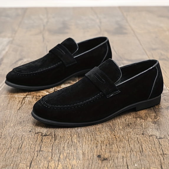 2026-Men'S All-Season New Low-Top Flat British Style Loafers , Faux ...