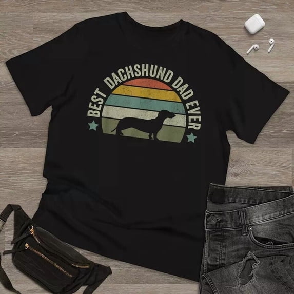 2026/Mens Best Dachshund Dad Dog Vintage T Shirt Men Fashion 2023 Women ...