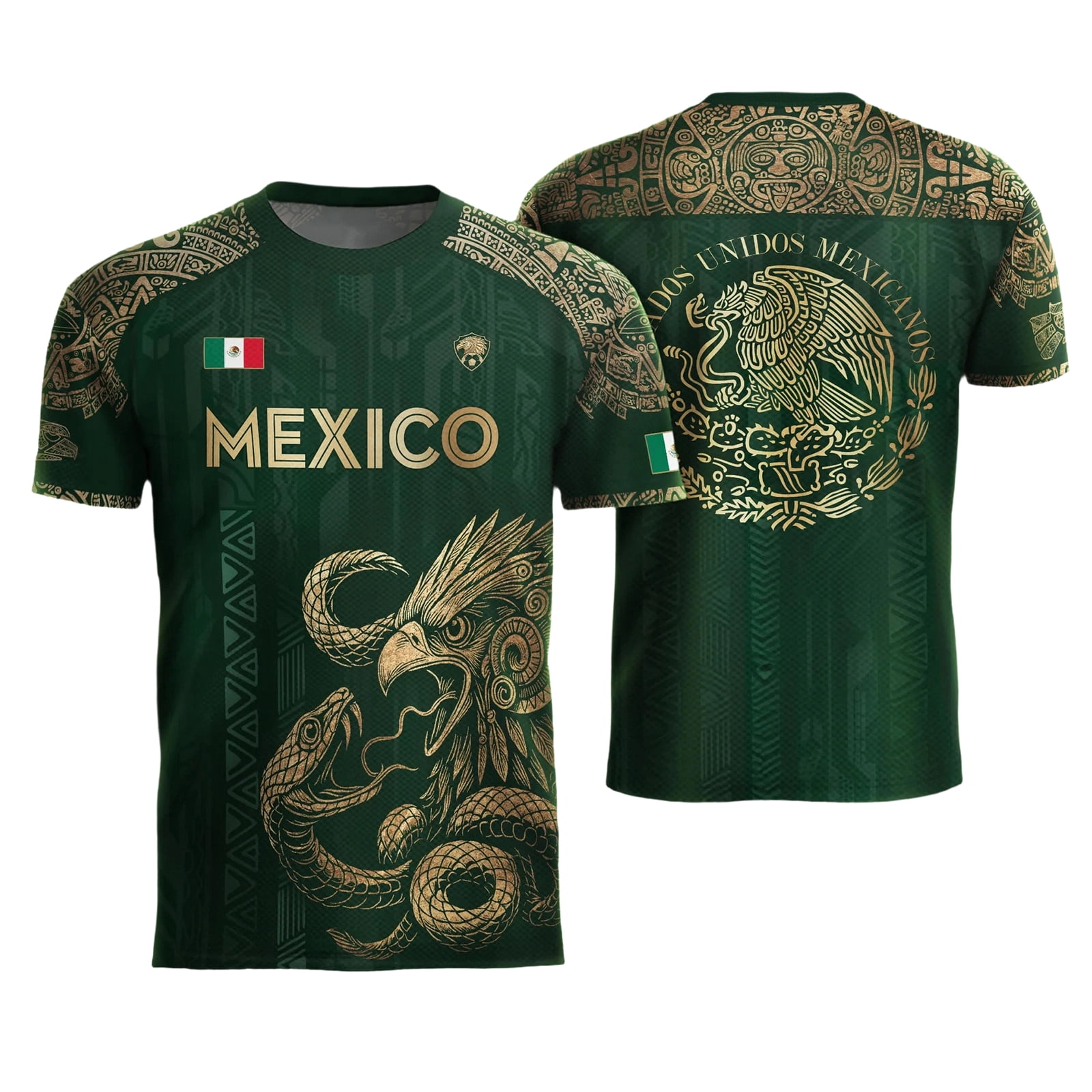 2026 Mexico Chichén Itzá Pyramid Graphic Soccer Jersey, Men’s V-Neck ...