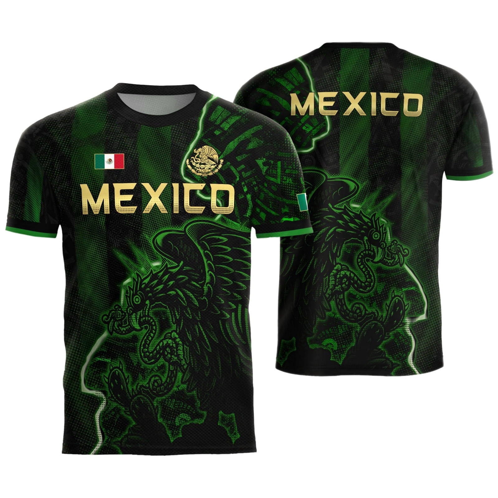 2026 Mexico Chichén Itzá Pyramid Graphic Soccer Jersey V-Neck Short ...