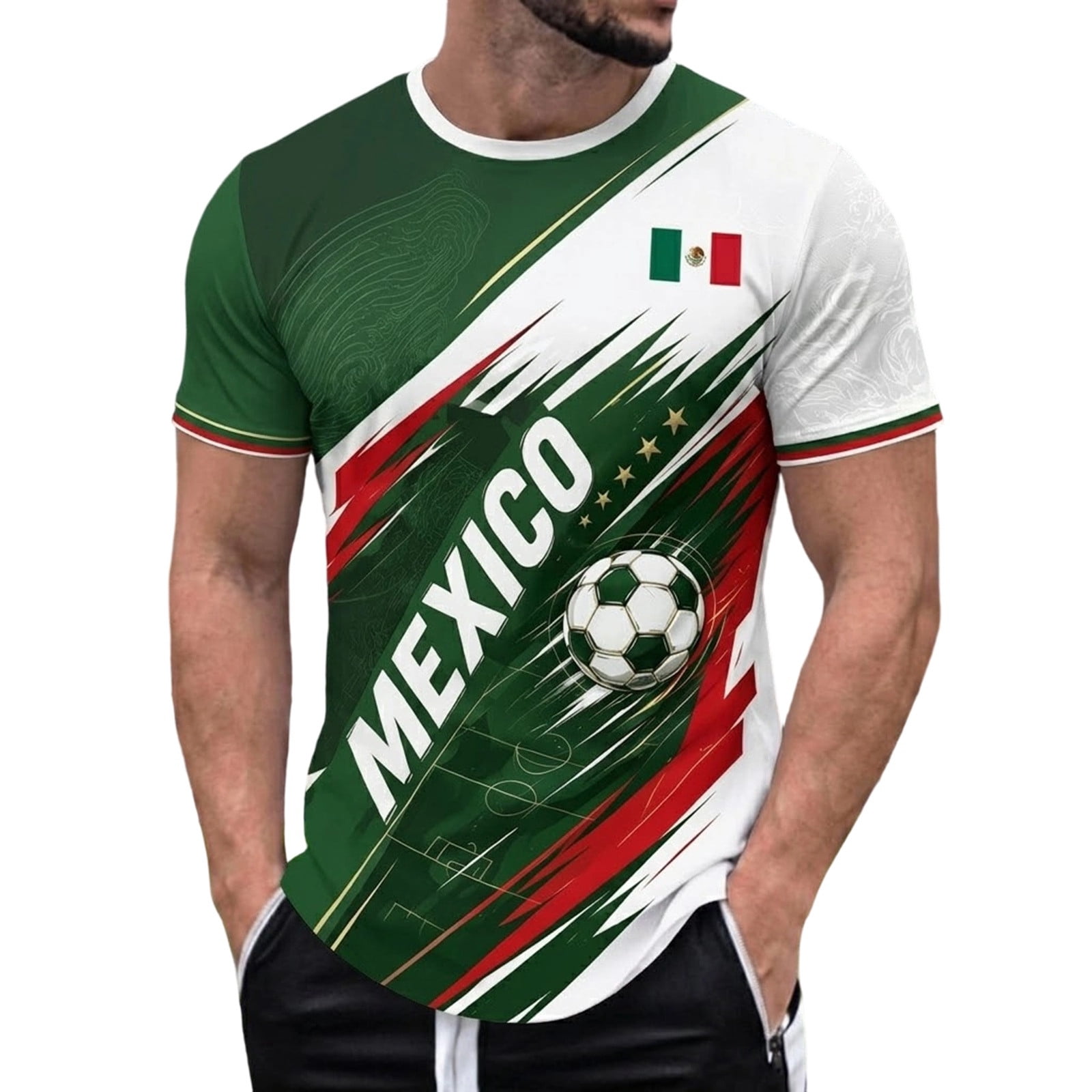 2026 Mexico Shirts for Men Mexican Graphic Soccer T-Shirts Mexico Flag ...