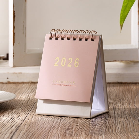 2026 Mini Desk Calendar - Compact Flip Planner Pocket-Sized Schedule ...
