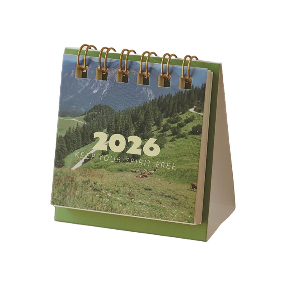2026 Mini Desk Calendar, Mini English Version Standing Calendar Monthly ...