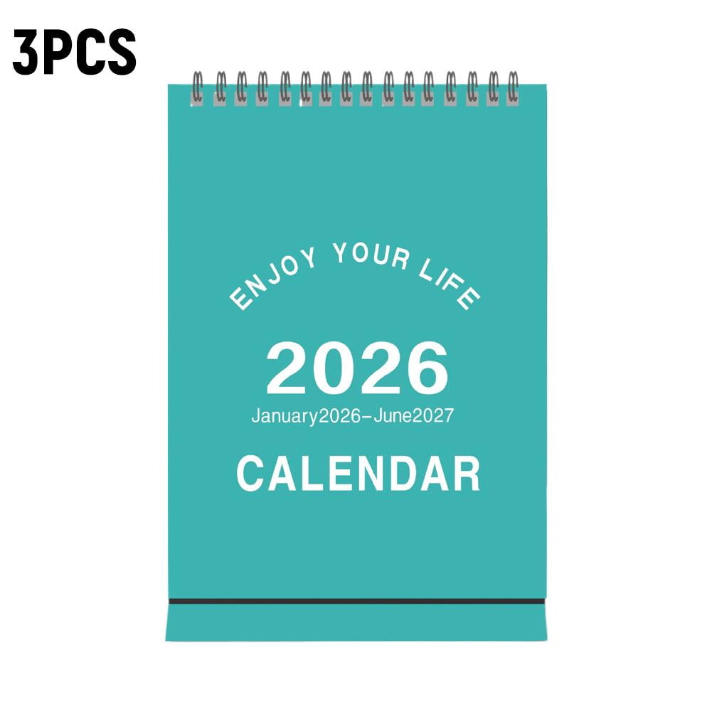 2026 Mini Desk Calendar Set 3-Pack, Nov 2025-Dec 2026 Standing Flip ...
