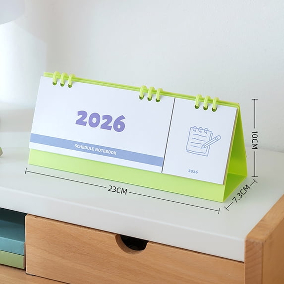 2026 Mini Desktop Calendar,Compact English Yearly Planner,Space-saving ...