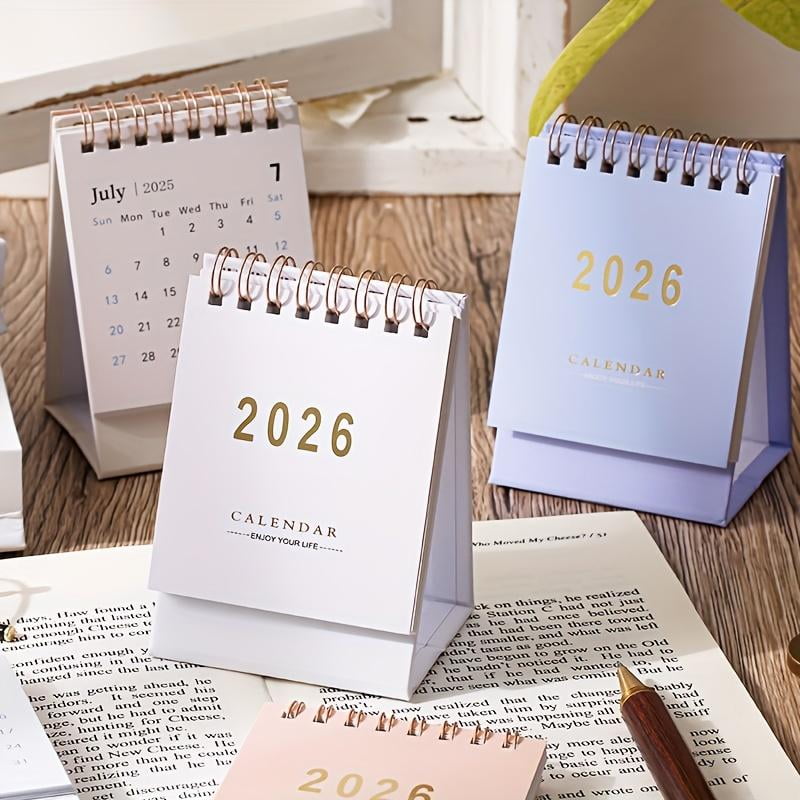 2026 Mini Desktop Calendar - Monthly and Weekly Planner, made of 250g ...