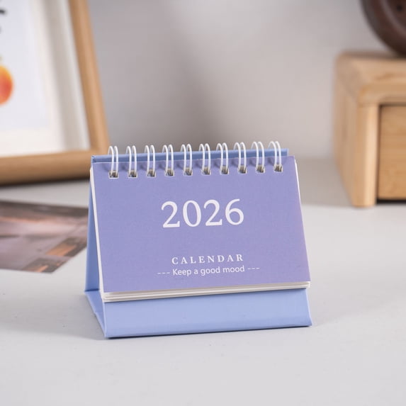 2026 Mini Desktop Calendar Stand - Daily Monthly Flip Planner for ...