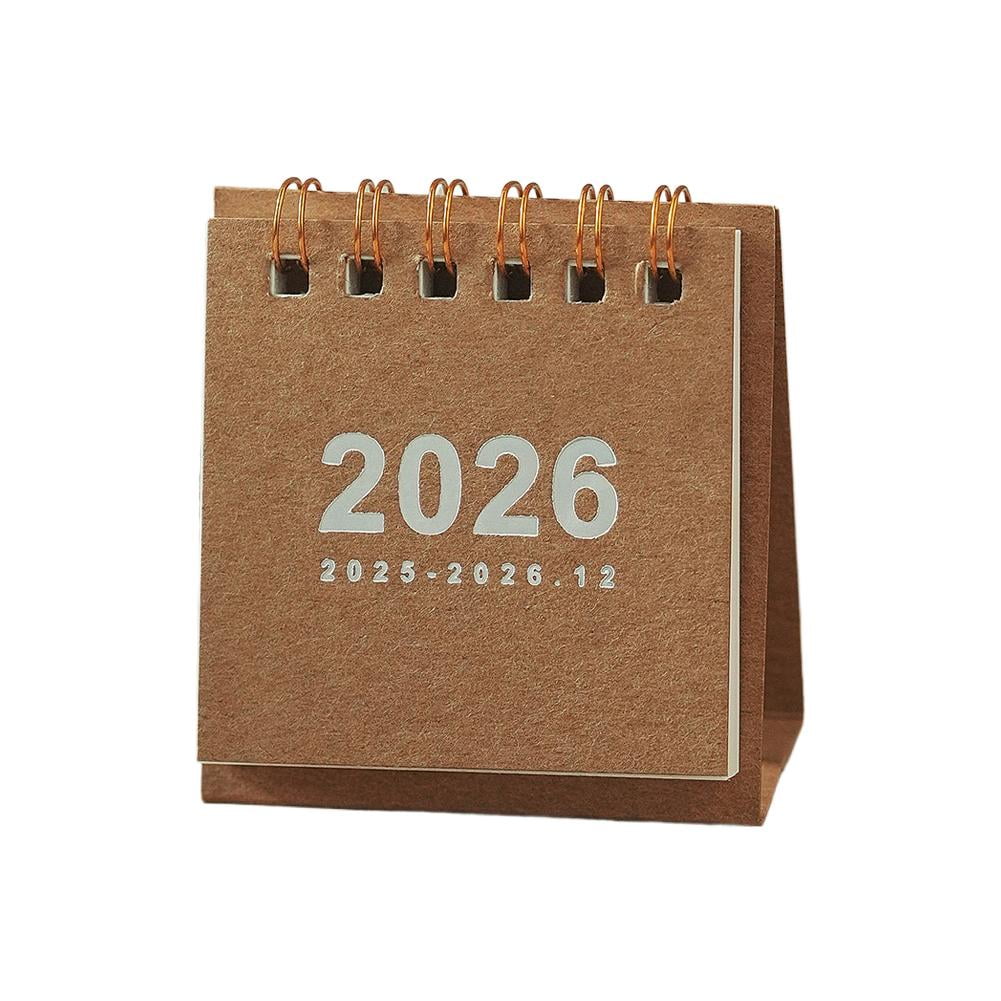2026 Mini Desktop Calendar, Top Bound, Simple Minimalist Design, Small ...