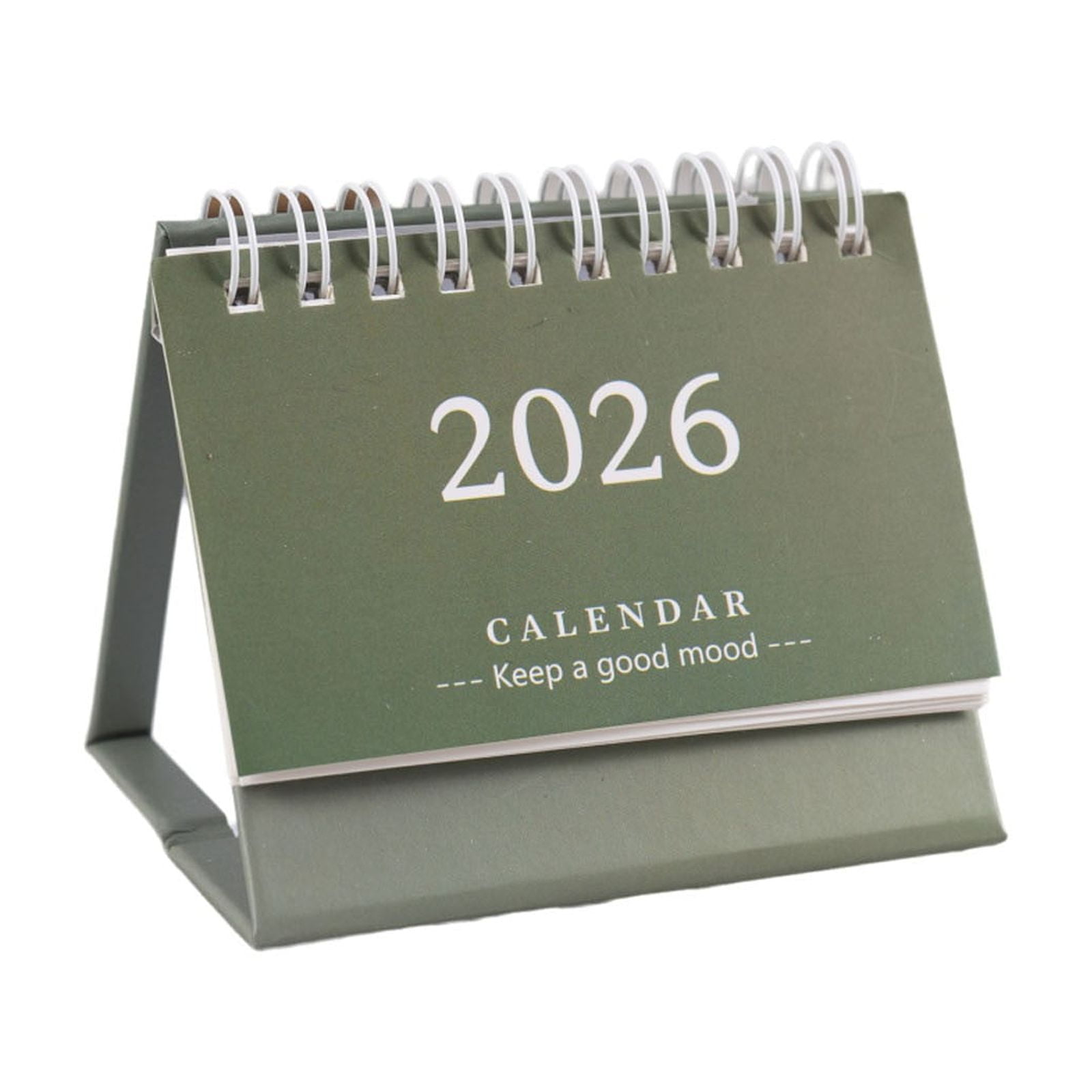 2026 Mini Desktop Calendar Vertical Flip-Up Design Integrated Notepad ...