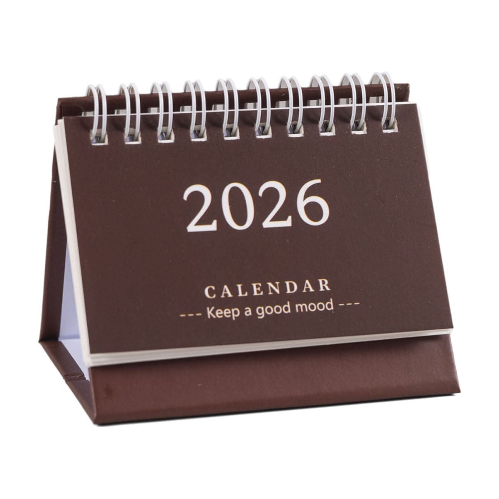 2026 Mini Desktop Calendar Vertical Flip-Up Design Integrated Notepad ...