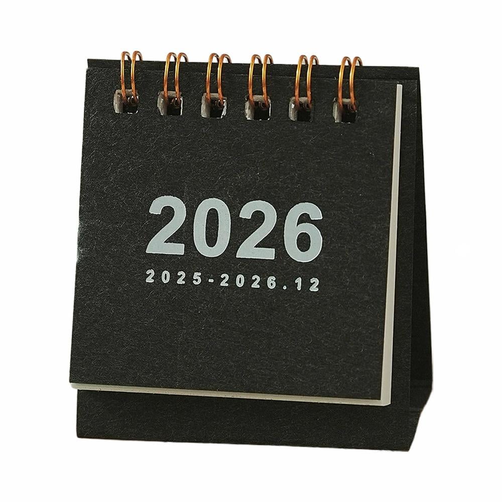 2026 Mini Simple Calendar Small Desk Calendar Creative Coil Calendar ...