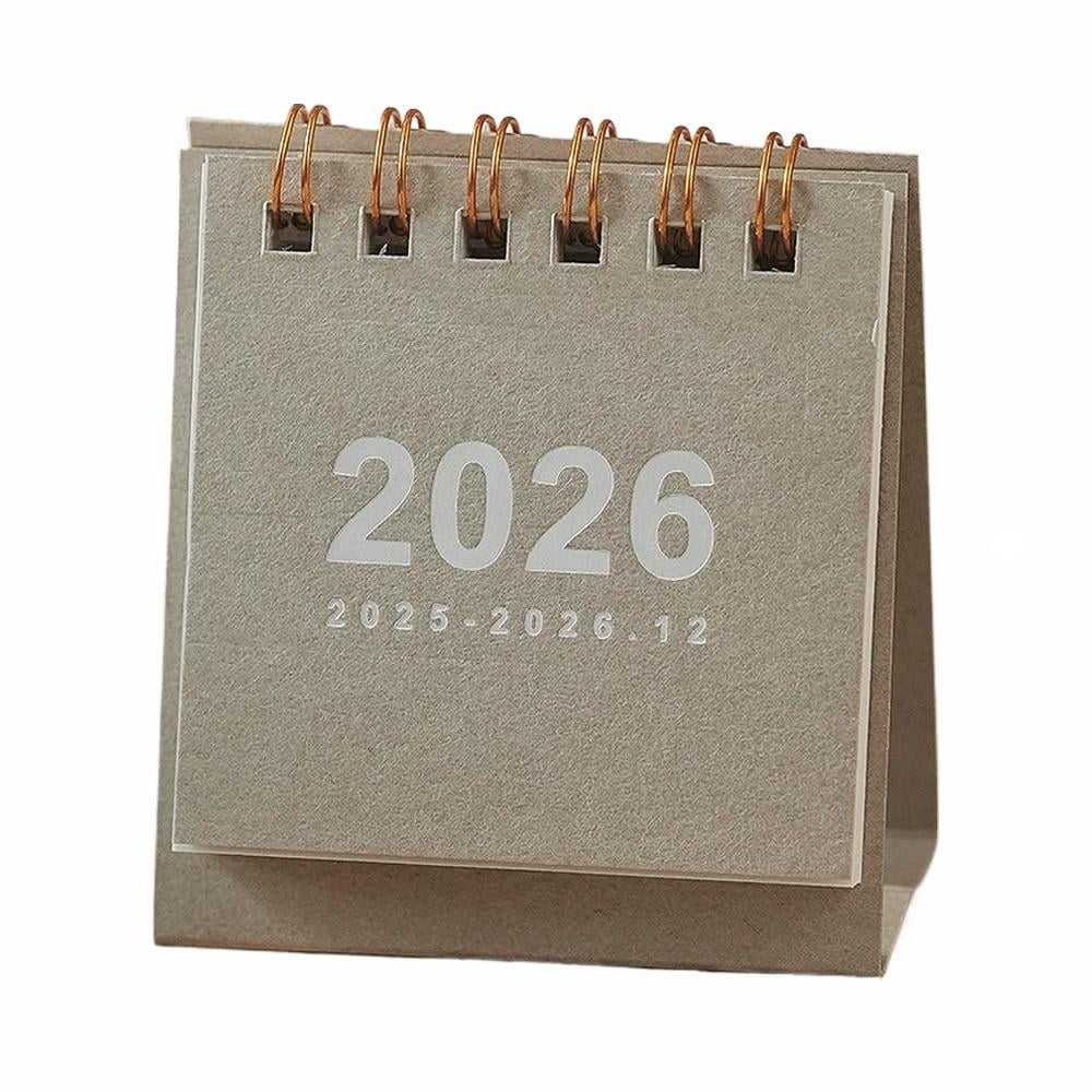 2026 Mini Simple Calendar Small Desk Calendar Creative Coil Calendar ...