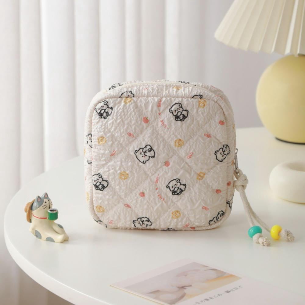 2026 Mini portable storage bag vintage cute and soft coin purse makeup ...