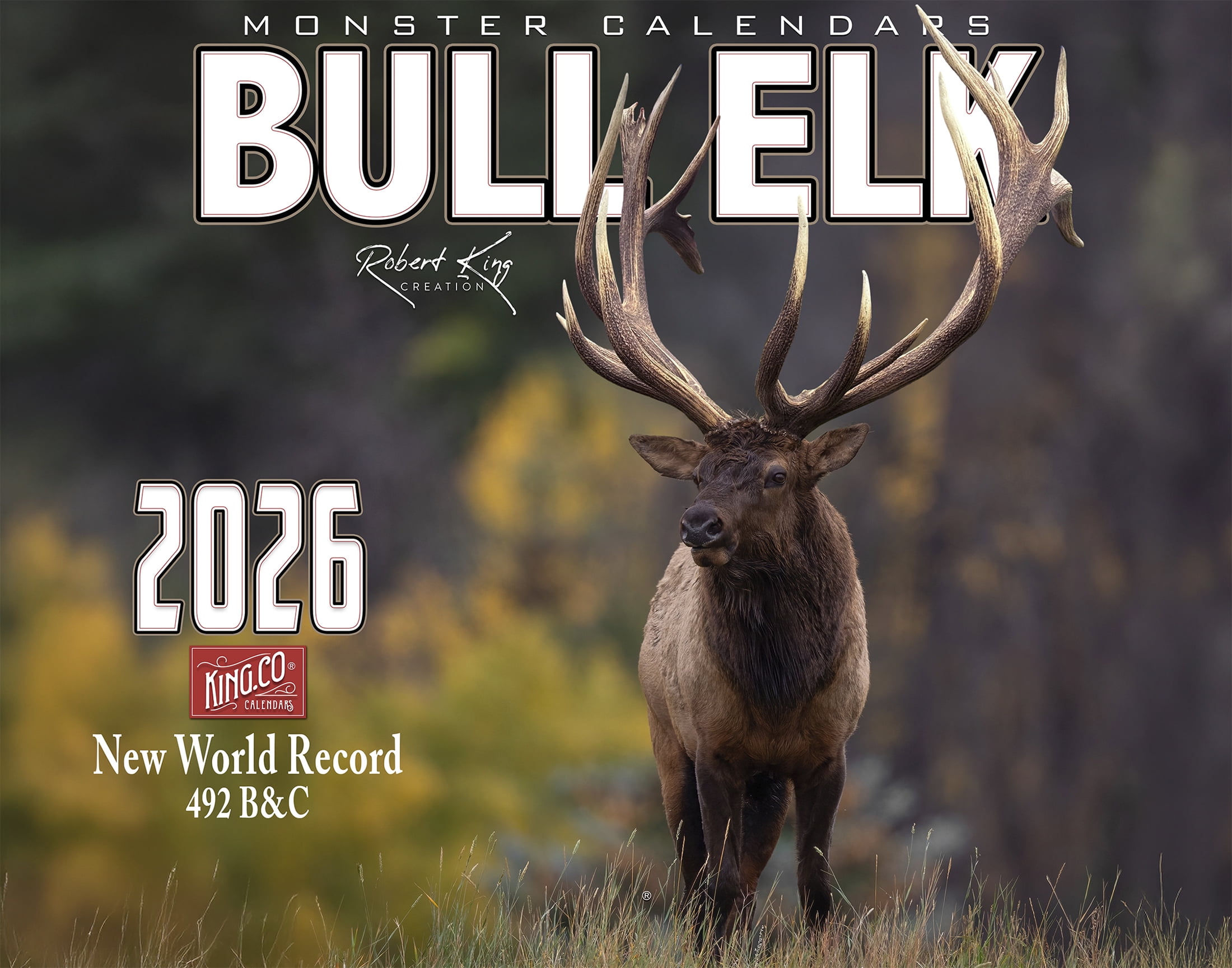 2026 Monster Bull Elk Signature Series Wall Calendar 16-Month X-Large ...