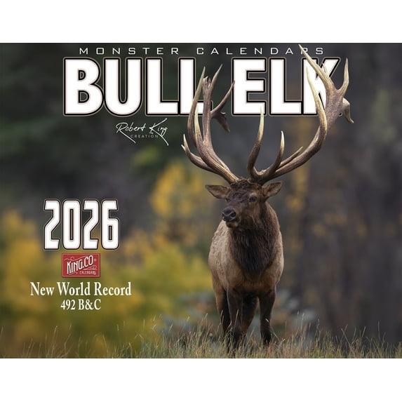 2026 Monster Bull Elk Signature Series Wall Calendar 16-Month X-Large ...