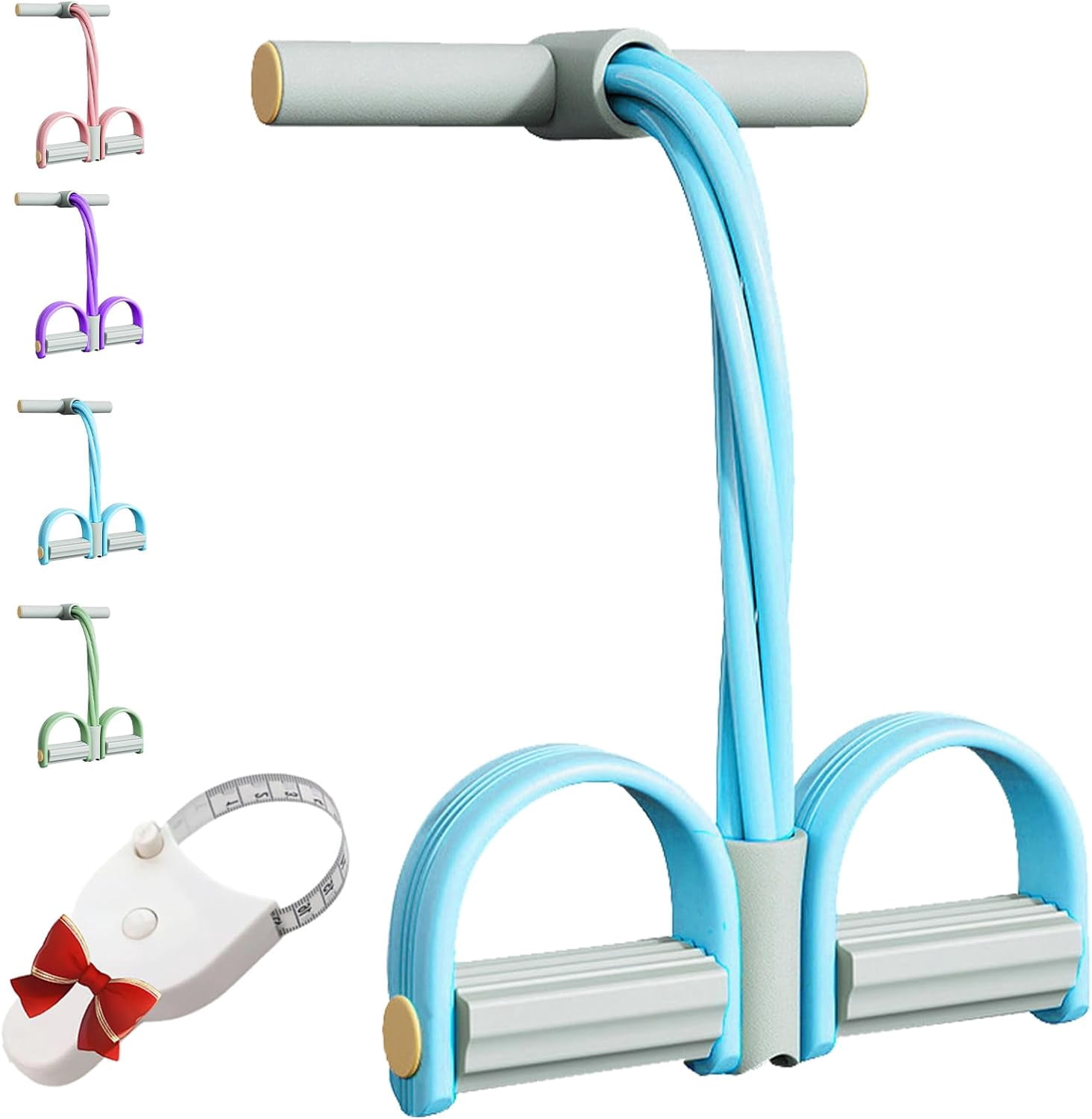 2026 Multifunction Elastic Yoga Resistance Band with 3D Measuring Tape ...