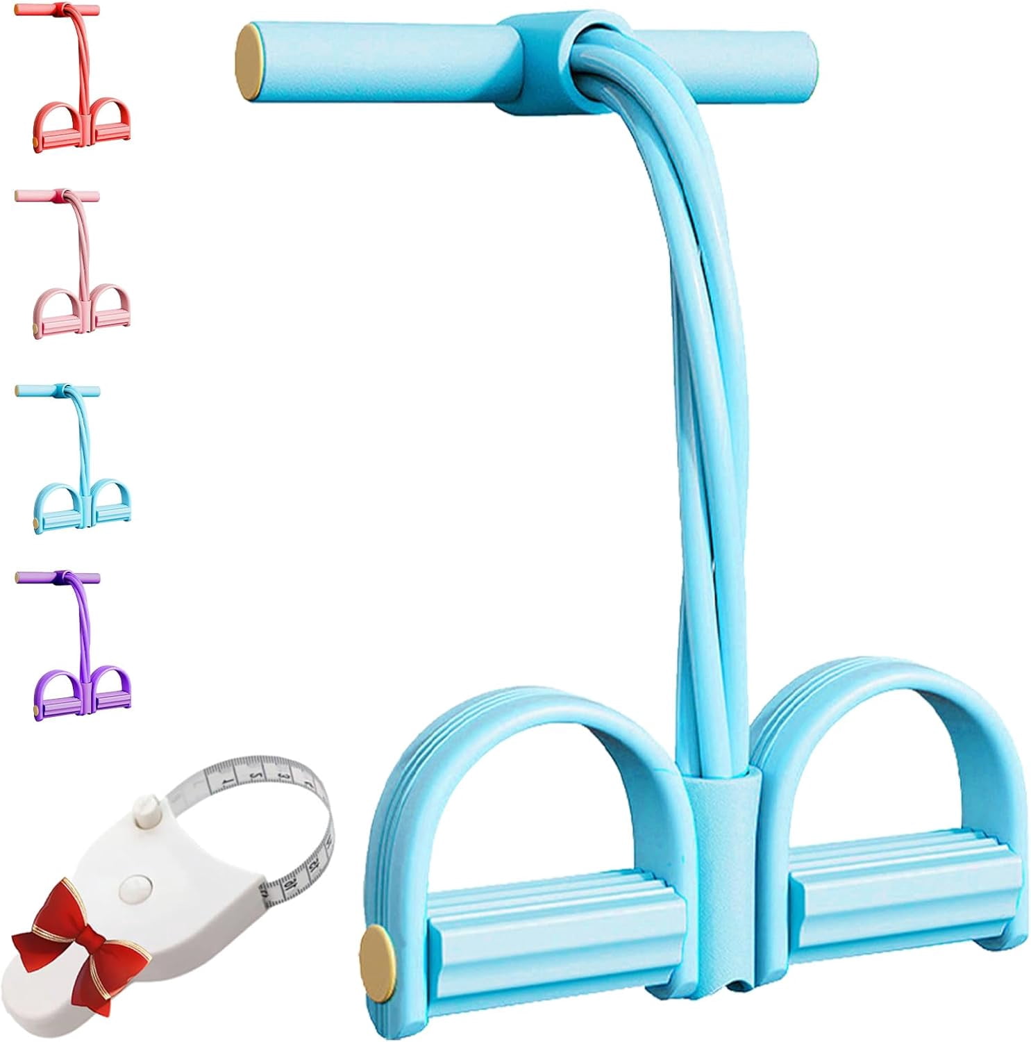 2026 Multifunction Elastic Yoga Resistance Band with 3D Measuring Tape ...