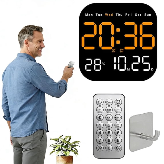 2026 Multifunctional Digital Alarm Clock for Home & Office, LED Large ...