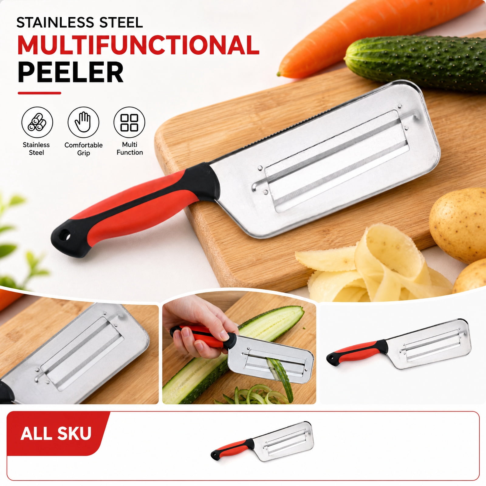 2026 Multifunctional Vegetable Peeler, Stainless Steel Potato Peeler ...