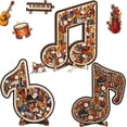2026 Musical Note Instrument Jigsaw Puzzle Ornament, 3D Wooden Music ...
