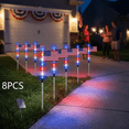 2026 NEW 8 Piece Flag Light Set, Solar American Flag Lights for Yard ...